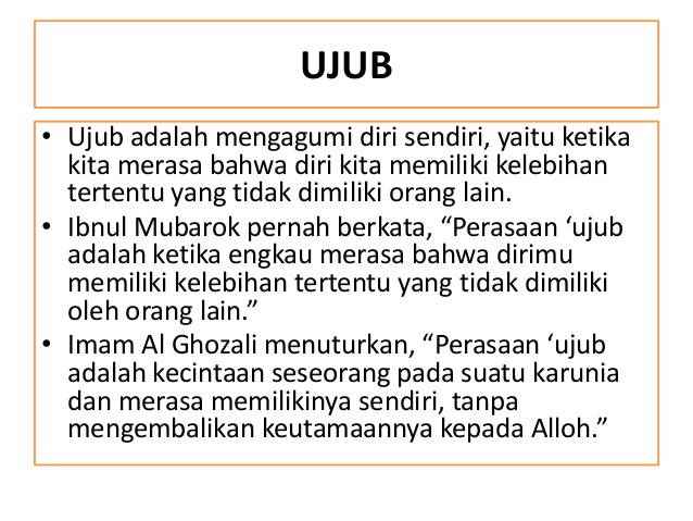 Cara Menghindari 'Ujub - Syariah Online DepokSyariah Online Depok